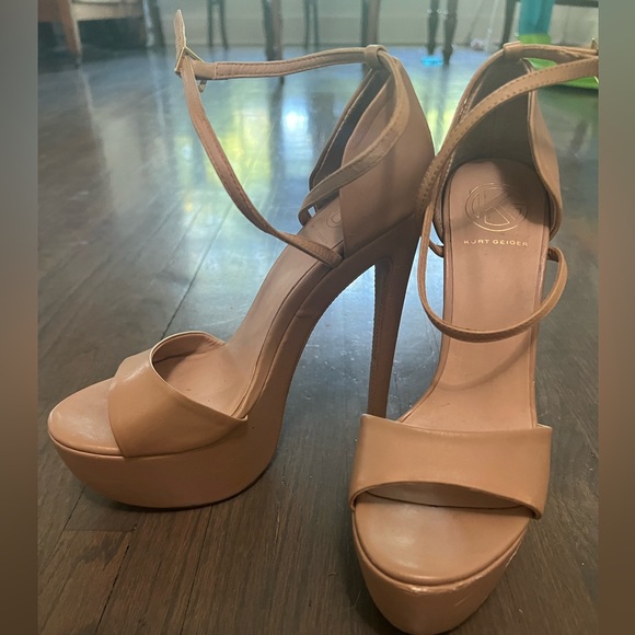 Kurt Geiger | Shoes | Kurt Geiger Tan Platform Stilettos Size 38 75 ...